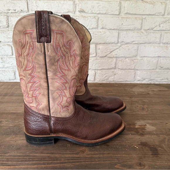 Boulet | Shoes | Boulet Womens Embroidered Square Toe Leather Western ...